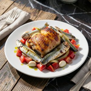 Chicken And Sardines Recipe: Mediterranean Fusion in One Pan - Just ...